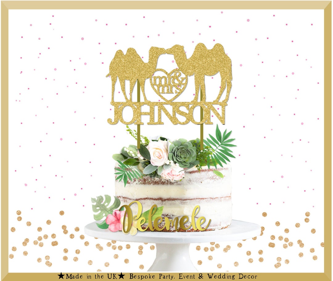 Custom Camel Mr & Mrs Cake Topper Camel Wedding Cake Topper - Etsy