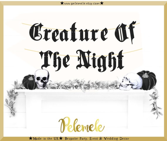 Creature of the Night Banner Gothic Party Banner Gothic - Etsy