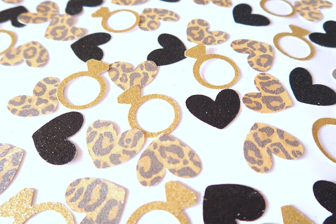Glitter Leopard Print Ring Confetti - Glitter Leopard Confetti, Hen Do ...