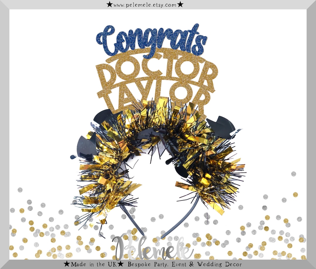 Glitter Custom Doctor Graduation Headband - Grad Headband, Graduation ...