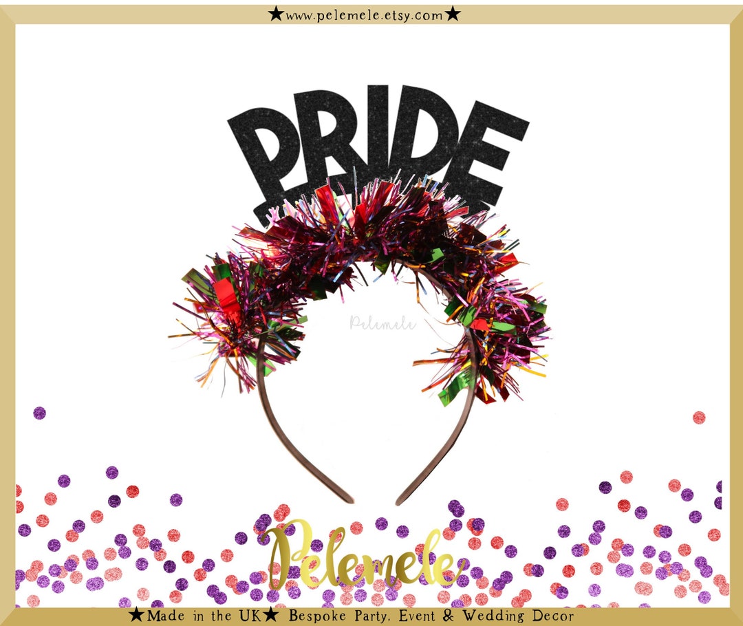 Glitter Pride Headband - Pride Month Crown, Gay Party Supplies, Lesbian ...