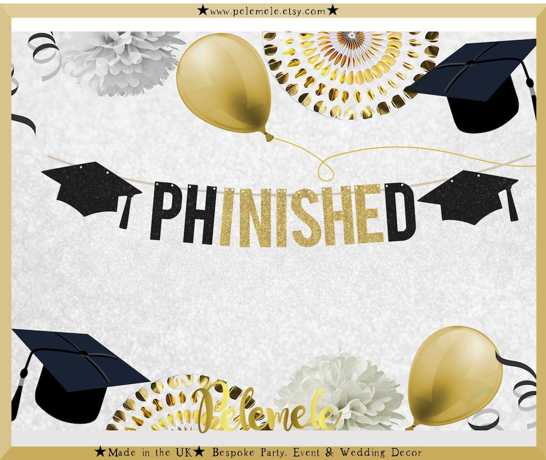 Glitter PHD Graduation Banner - Graduation 2023 Banner, Class of 2023 ...