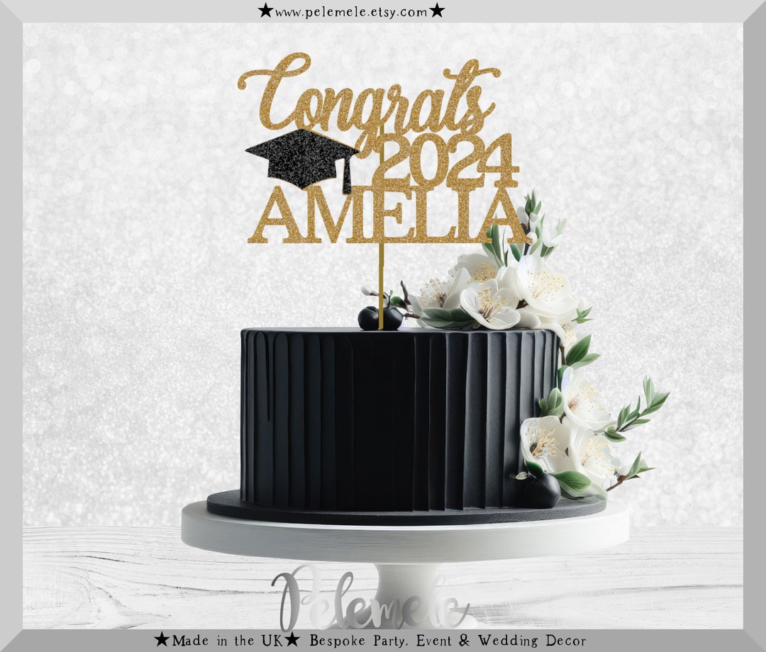Custom 2024 Graduation Cake Topper - Name Class of 2024 Cake Topper ...