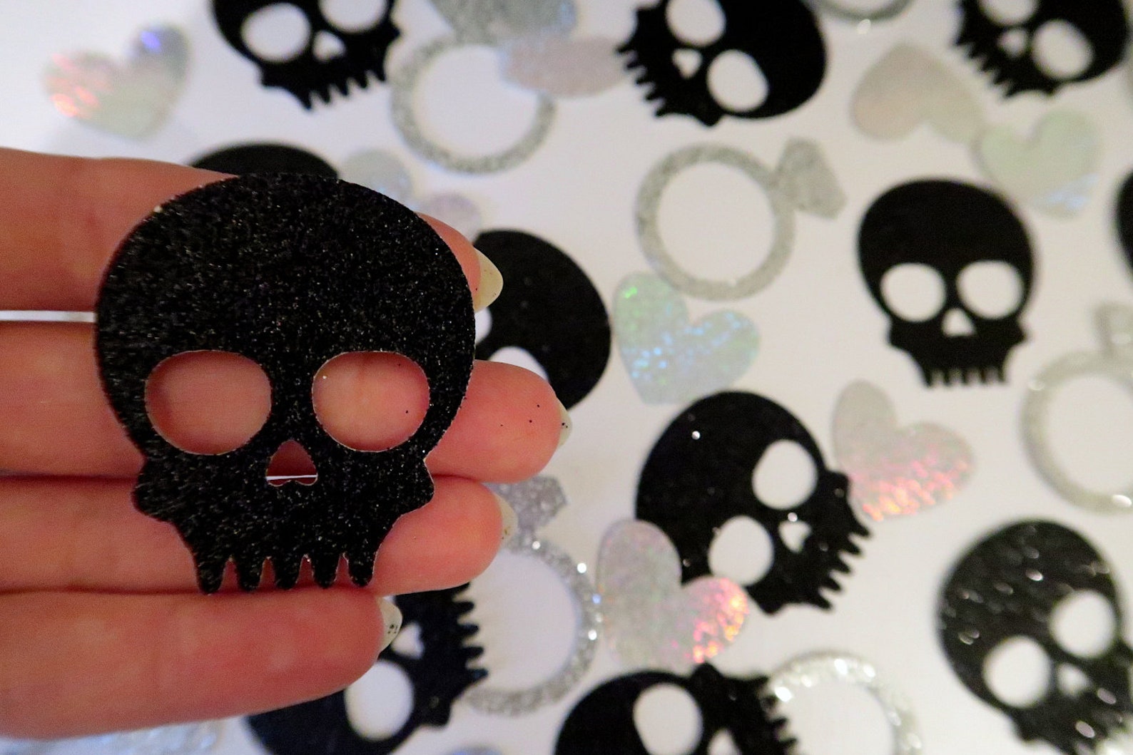 Glitter Until Death Confetti Goth Engagement Confetti Goth - Etsy