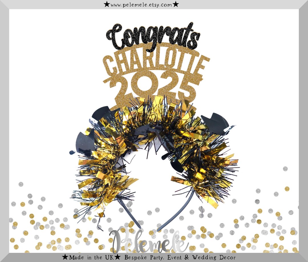 Glitter Custom Graduation Headband Grad Headband, Graduation Crown ...