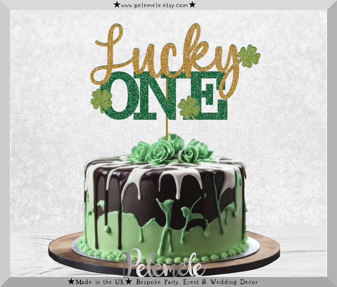 Lucky ONE St. Patrick's Day Cake Topper - St. Paddy's Day Birthday ...
