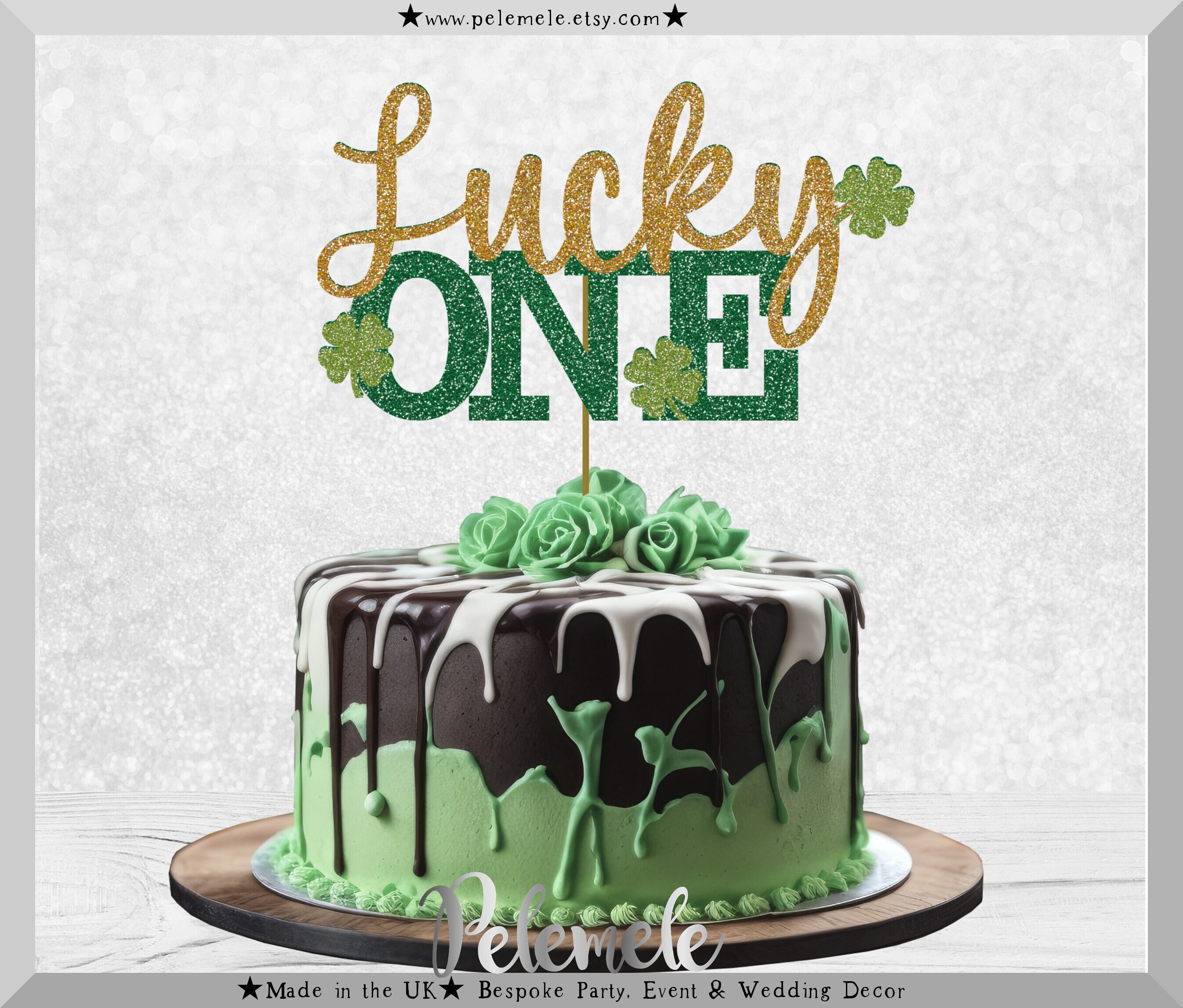 Lucky ONE St. Patrick's Day Cake Topper - St. Paddy's Day Birthday ...