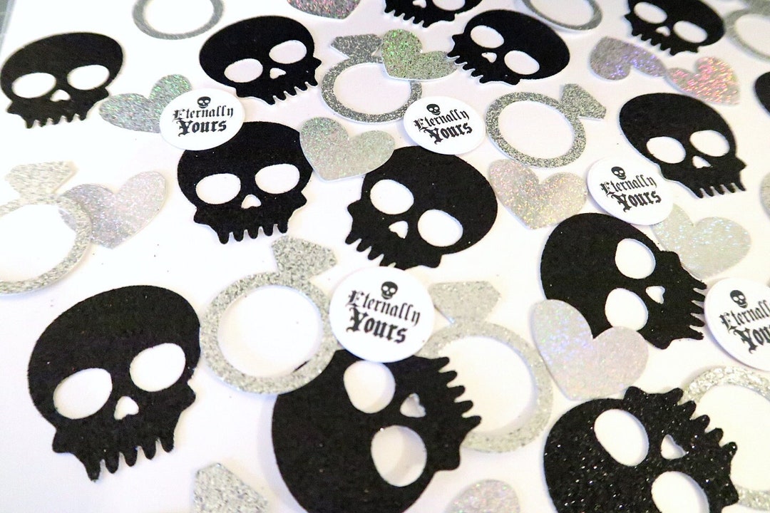 Eternally Yours Confetti Goth Engagement Confetti, Goth Wedding ...
