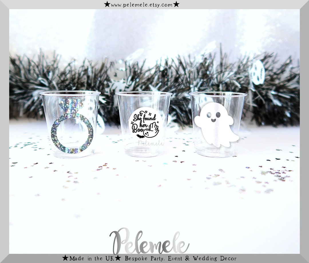 Plastic She Found Her Boo Shot Glasses - Ghost Shots, Bachelorette ...