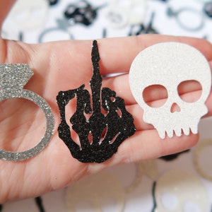 Glitter Bride or Die Confetti - Goth Bachelorette Confetti, Goth Hen ...