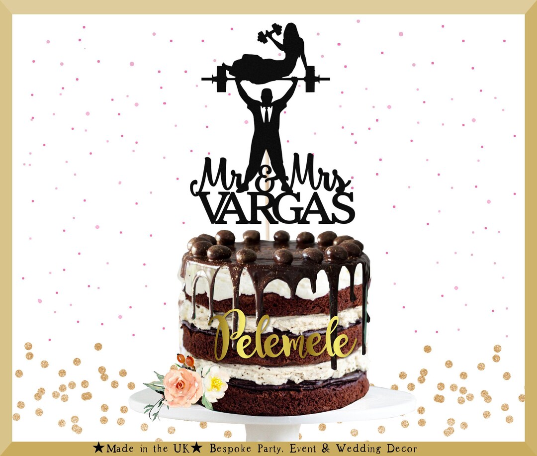 Custom Muscle Man Wedding Cake Topper - Wedding Cake Topper, Fitness ...