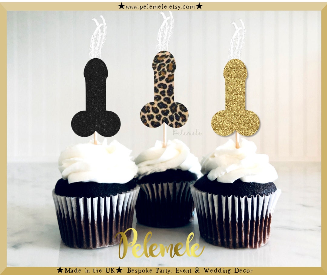 Leopard Penis Cupcake Toppers Wild Penis Toppers Tropical Etsy