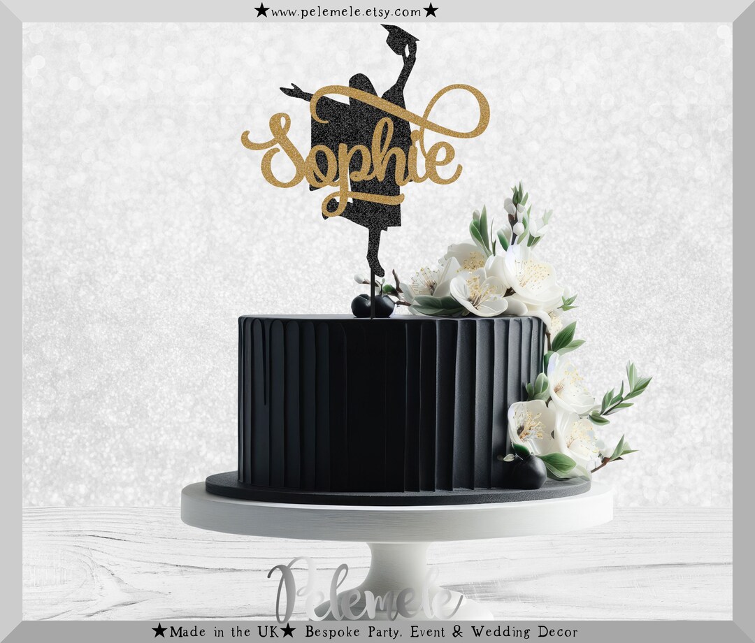 Personalized Girl Graduation Cake Topper - Class of 2024, Congrats ...