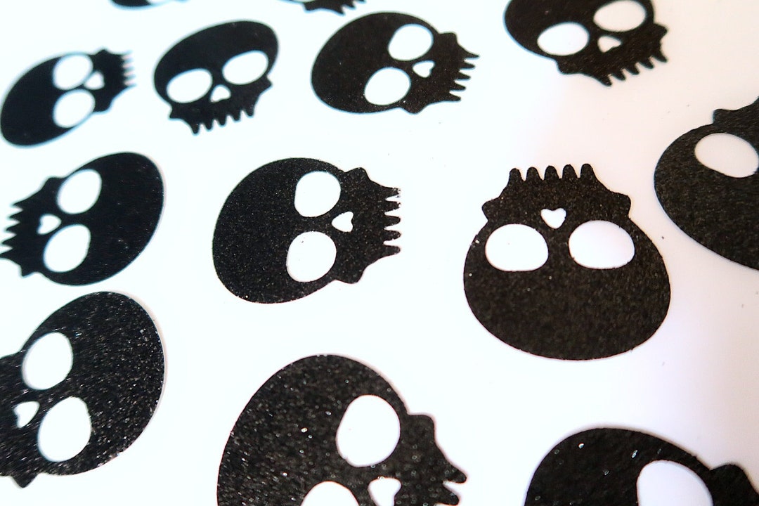Custom Glitter Skull Confetti - Shimmer Skull Confetti, Goth Birthday ...