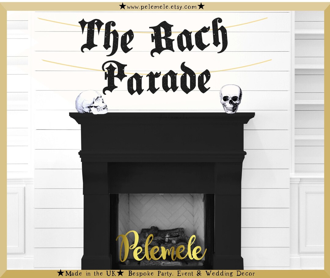 Glitter Gothic the Bach Parade Banner - Gothic Hen Party Banner, Gothic ...