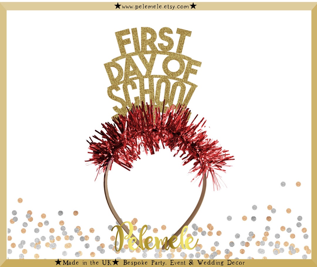 First Day of School Headband - Teacher Gift, Kindergarten Crown ...