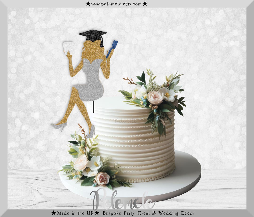 Dentist Woman Silhouette Cake Topper - Graduation Silhouette Cake ...