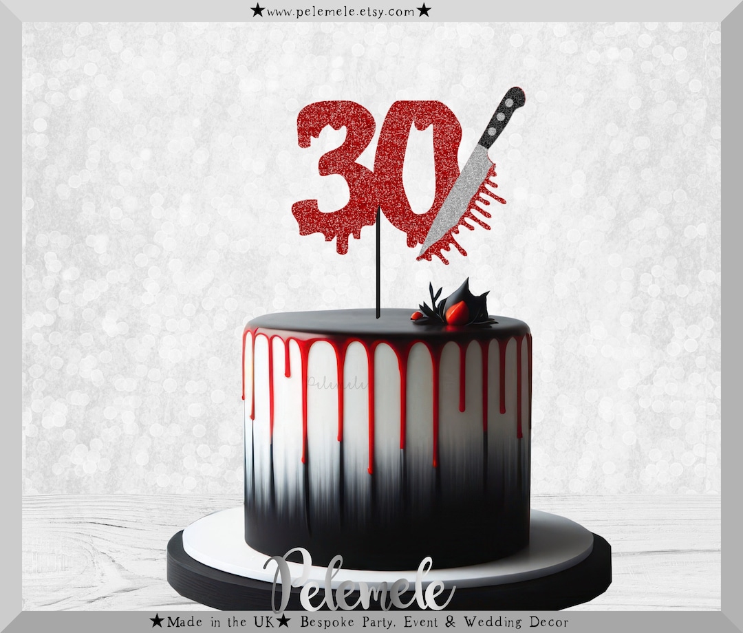 Custom Age Killer Birthday Cake Topper - Halloween Cake Topper ...