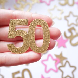 Glitter 50th Birthday Confetti - 50th Party Decorations, Custom Age ...