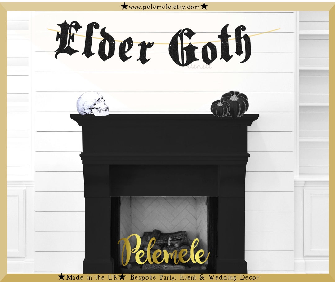 Glitter Elder Goth Banner Gothic Birthday Banner Goth Party - Etsy