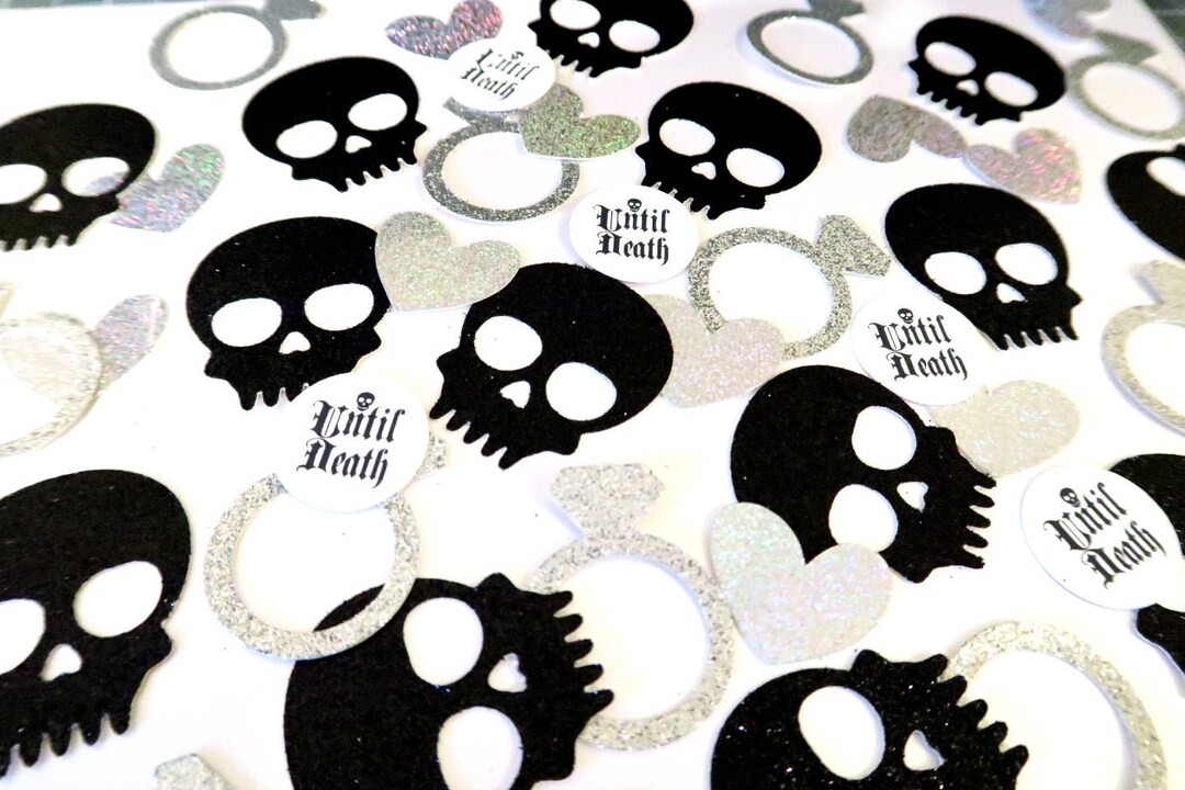 Glitter Until Death Confetti Goth Engagement Confetti, Goth Wedding ...