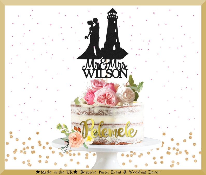 Custom Lighthouse Wedding Cake Topper Ocean Wedding Cake - Etsy UK