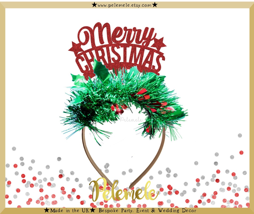 Glitter Merry Christmas Headband - Holiday Headband, Christmas Crown ...