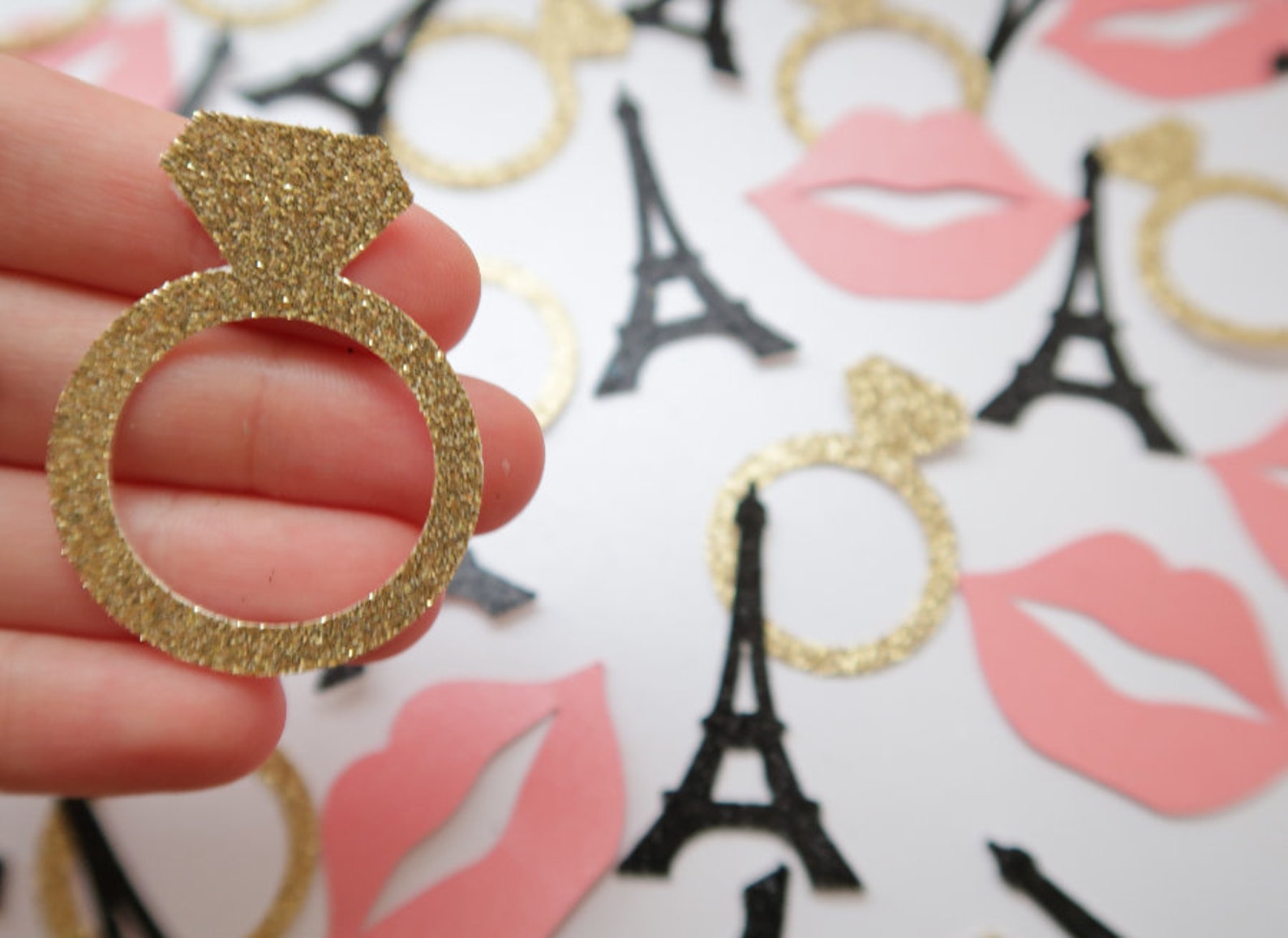 Paris Engagement Confetti - Paris Engagement Party, Glitter Eiffel ...
