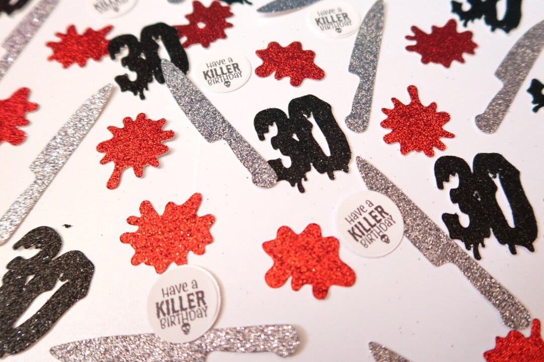 Killer Birthday Party Confetti - Glitter Horror Confetti, Killer ...