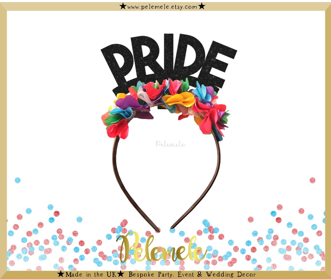 Flower Pride Headband - Pride Month Crown, Gay Party Supplies, Lesbian ...