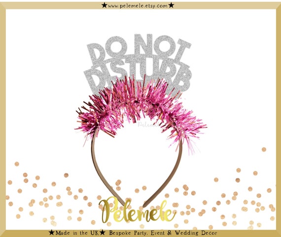 Glitter Do Not Disturb Headband Rude Birthday Headband | Etsy