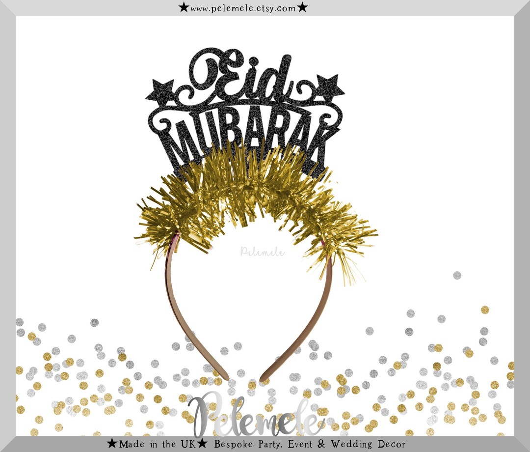 Glitter Eid Mubarak Headband - Ramadan Party Crown, Eid Decorations ...