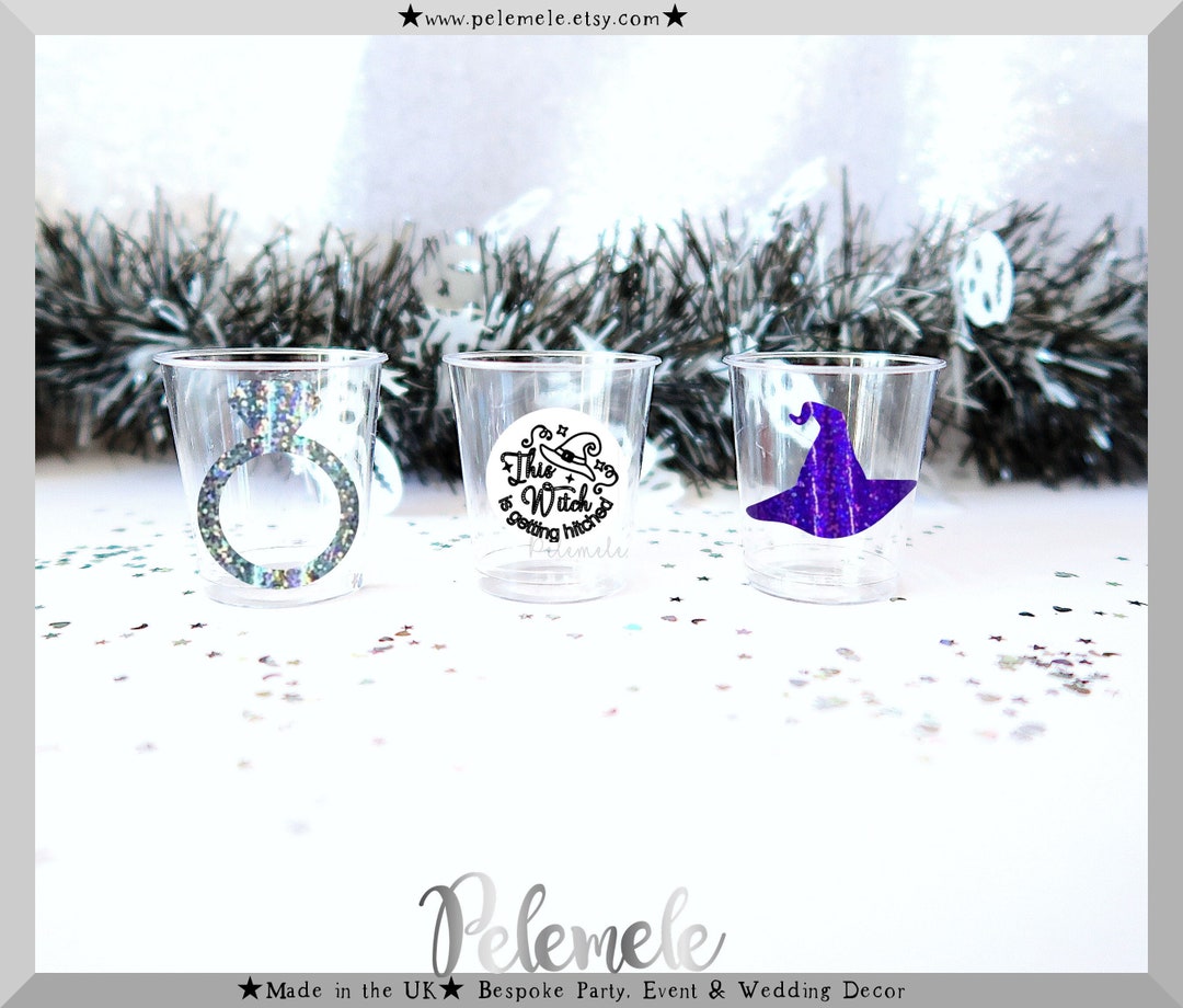 Plastic This Witch is Getting Hitched Shot Glasses - Witch Shots ...