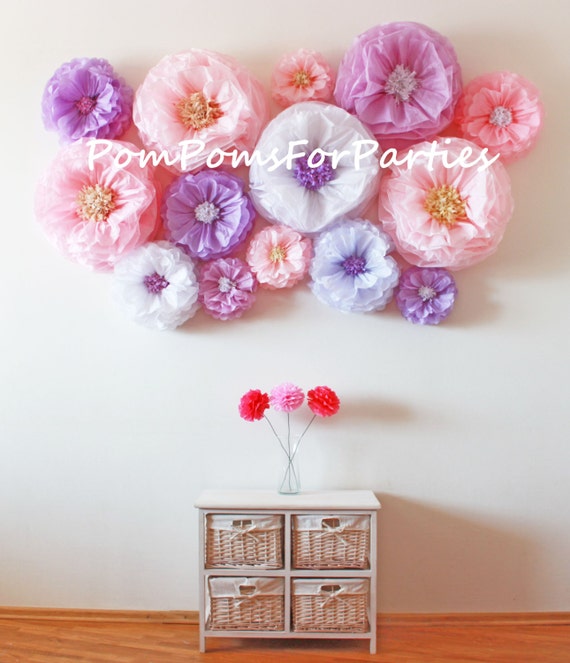 Tissue Paper Flowers Large Size 10 Units no Giant Flowers | Etsy