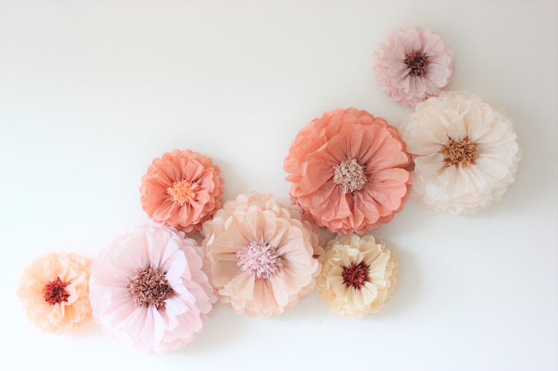 Amazing Flower Backdrop 8 Pieces (oversized Paper Flowers Are Not ...