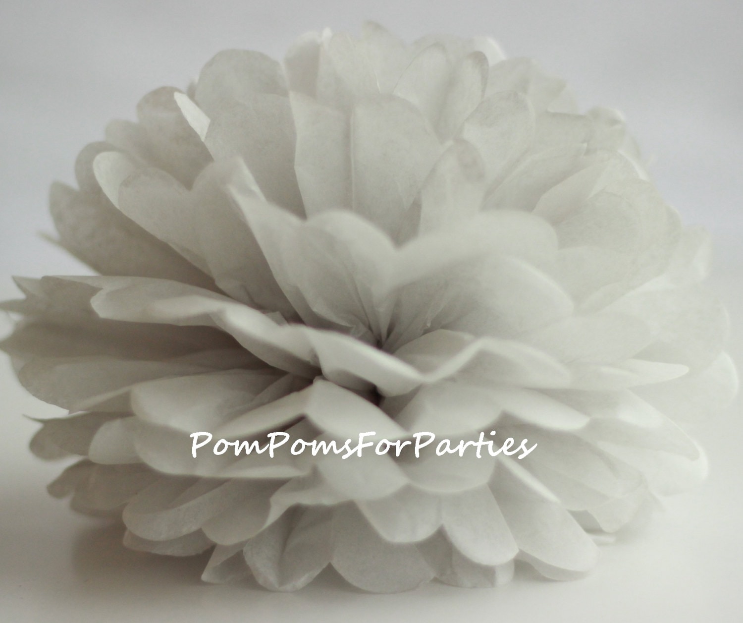 1 High Quality GREY Tissue Pom Pom - Choose Any of 60 Colours - Hanging ...