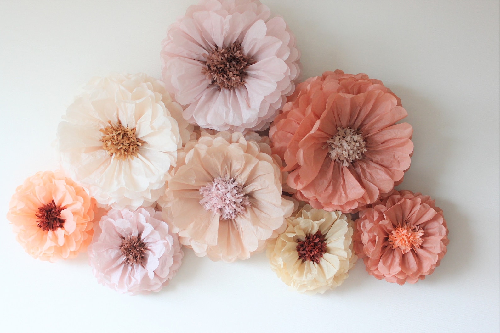 Amazing Flower Backdrop 8 Pieces (oversized Paper Flowers Are Not ...