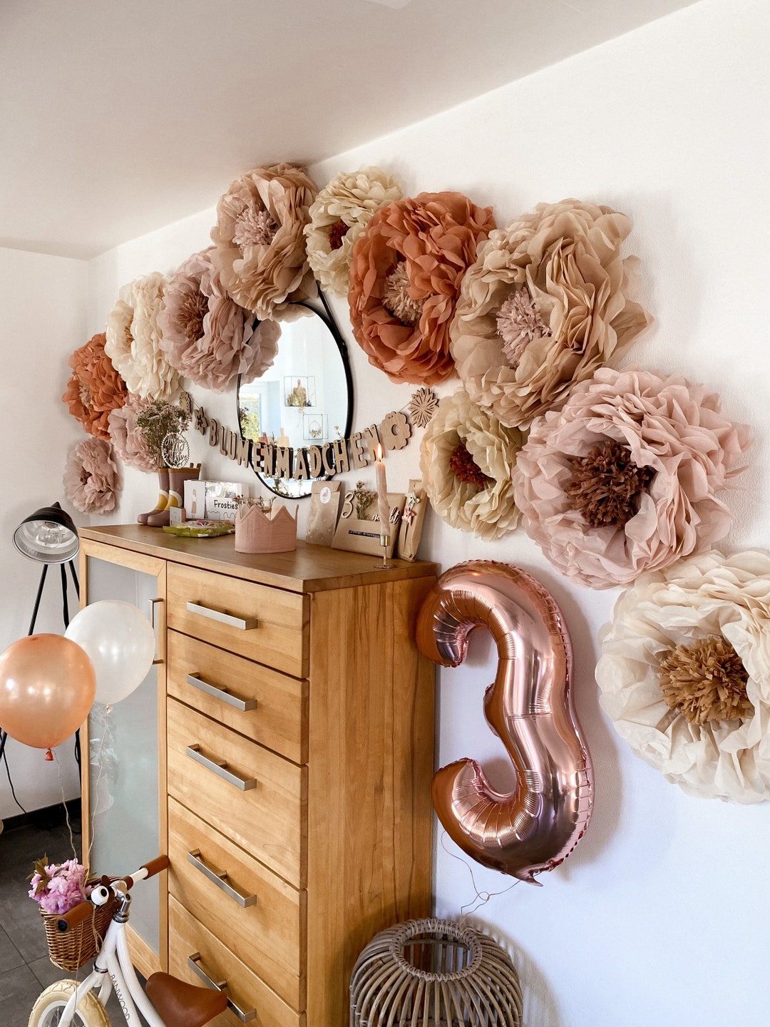Oversized Paper Flowers 9 Units!! Flower Backdrop Wall. Party ...