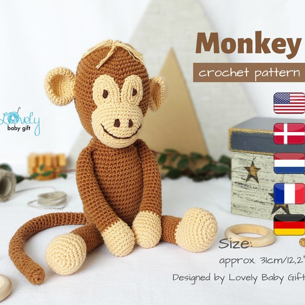 Monkey Soft Toy - Etsy