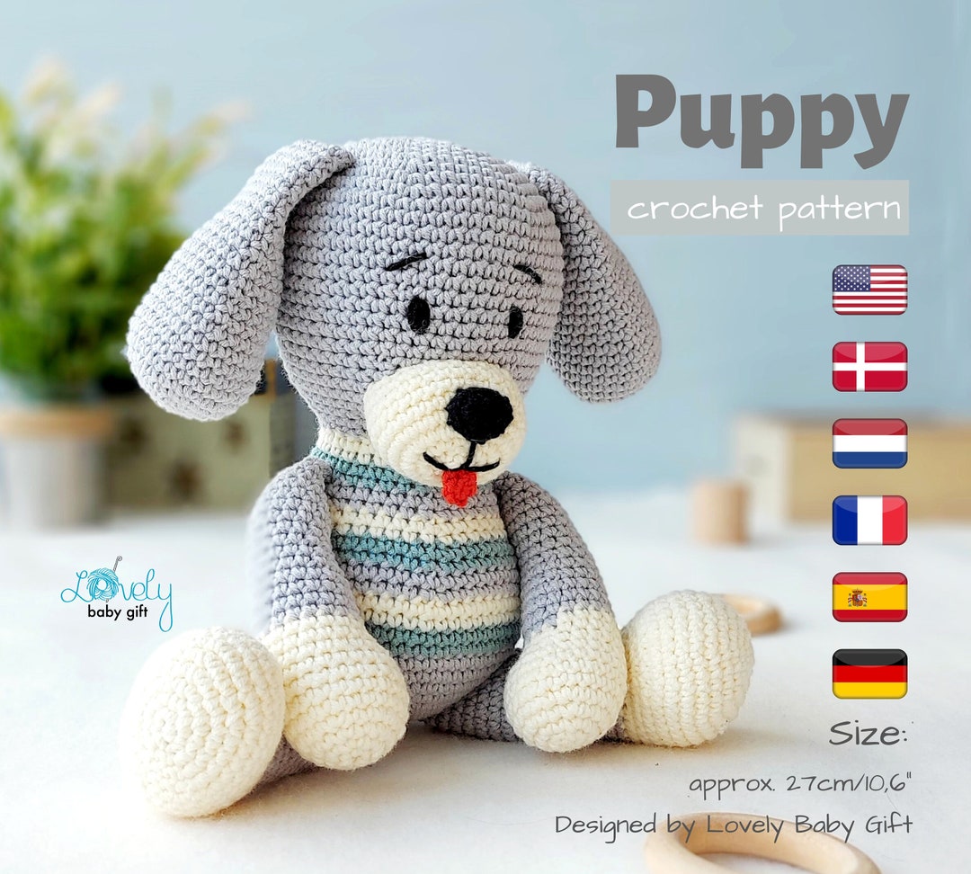 Crochet Dog Pattern, Amigurumi Pattern, Crochet Animal Pattern, Stuffed ...