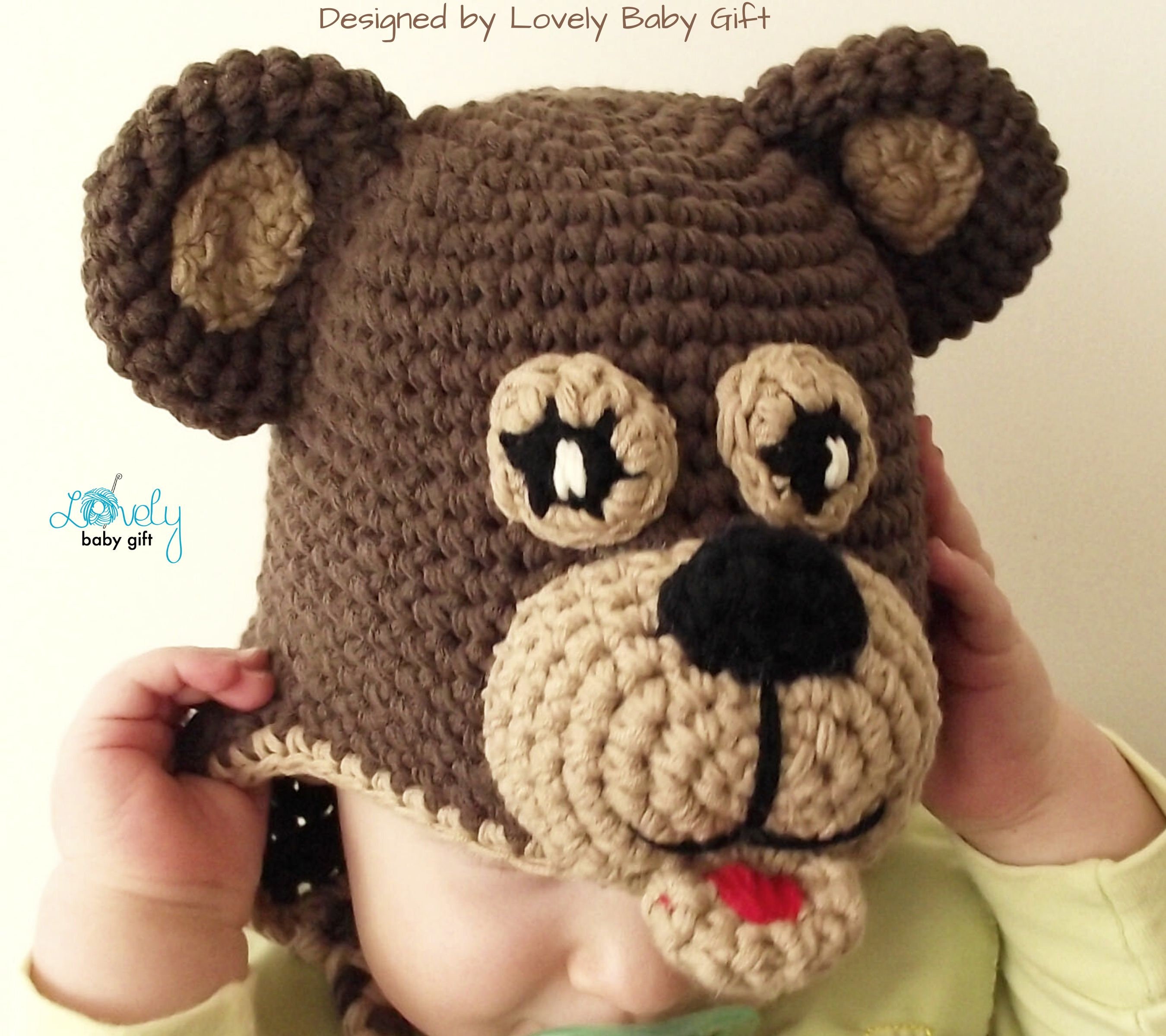 Crochet PATTERN Earflap Bear Hat, Crochet Animal Hat Pattern, Crochet ...