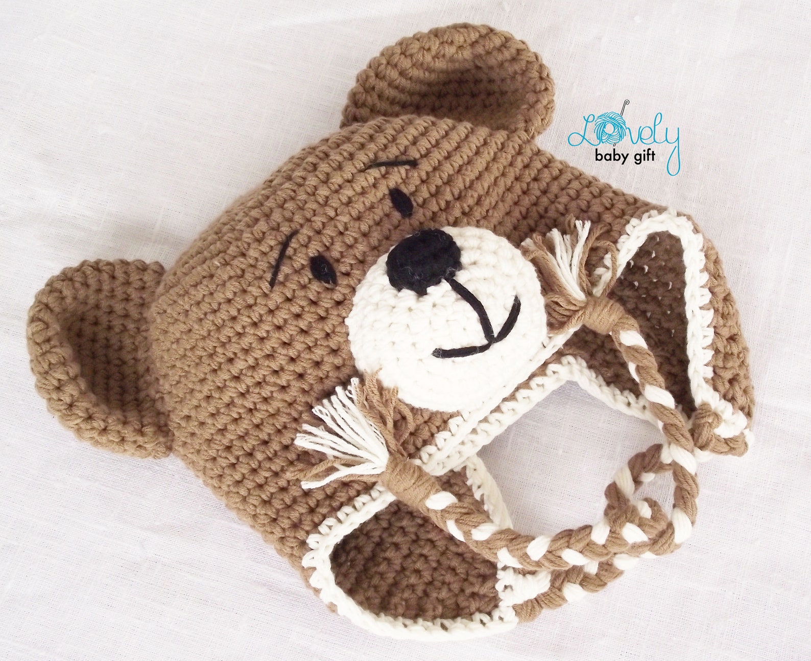 Earflap Teddy Bear Hat Crochet Pattern Toddler Hat Baby - Etsy