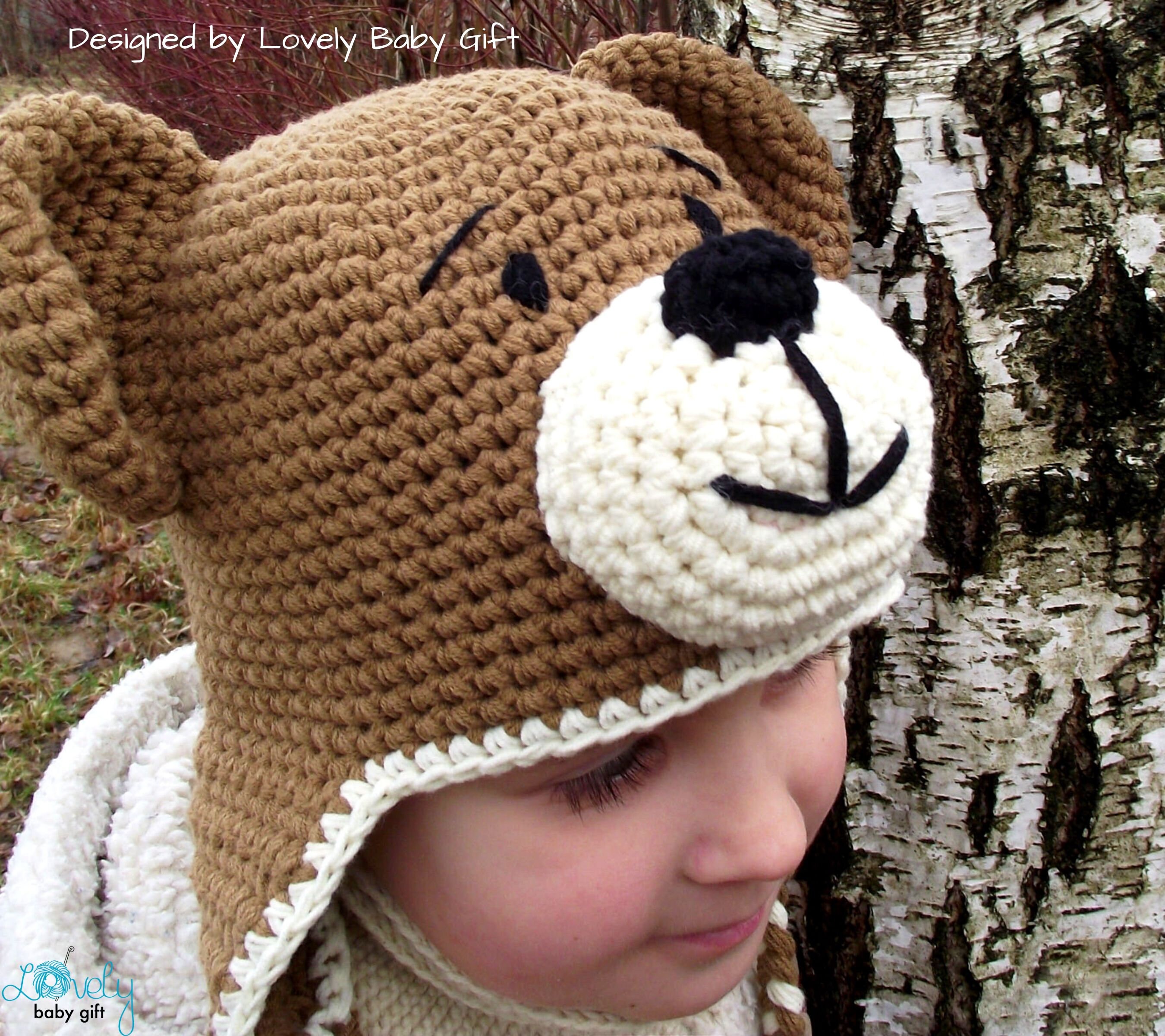 Earflap Teddy Bear Hat Crochet Pattern, Toddler Hat, Baby Winter Hat ...