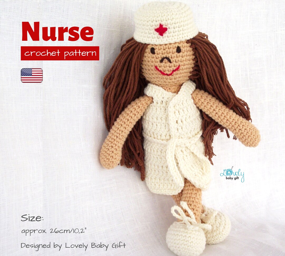 Crochet Doll Pattern: Amigurumi Nurse With Outfit PDF Tutorial - Etsy