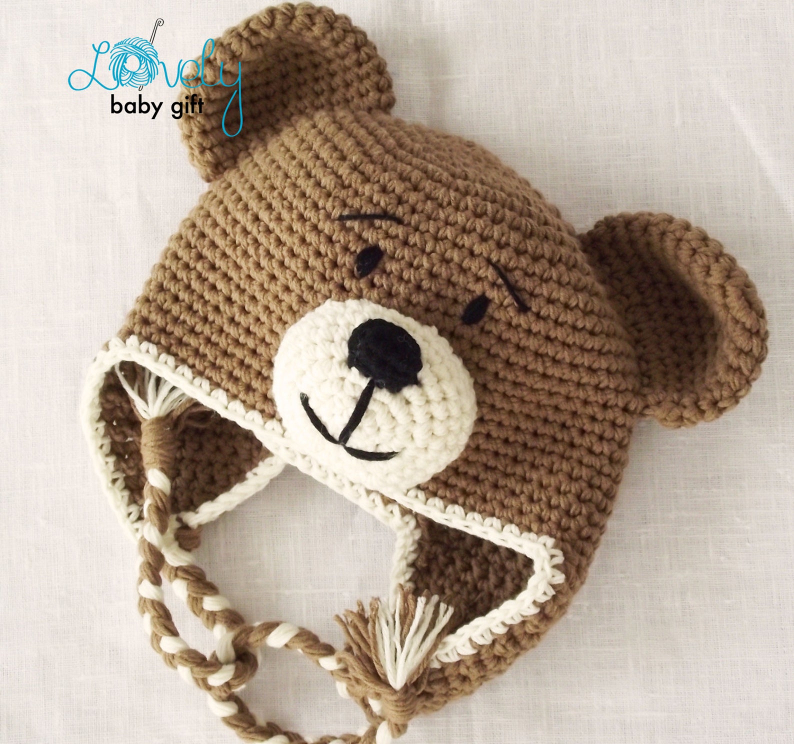 Earflap Teddy Bear Hat Crochet Pattern Toddler Hat Baby - Etsy