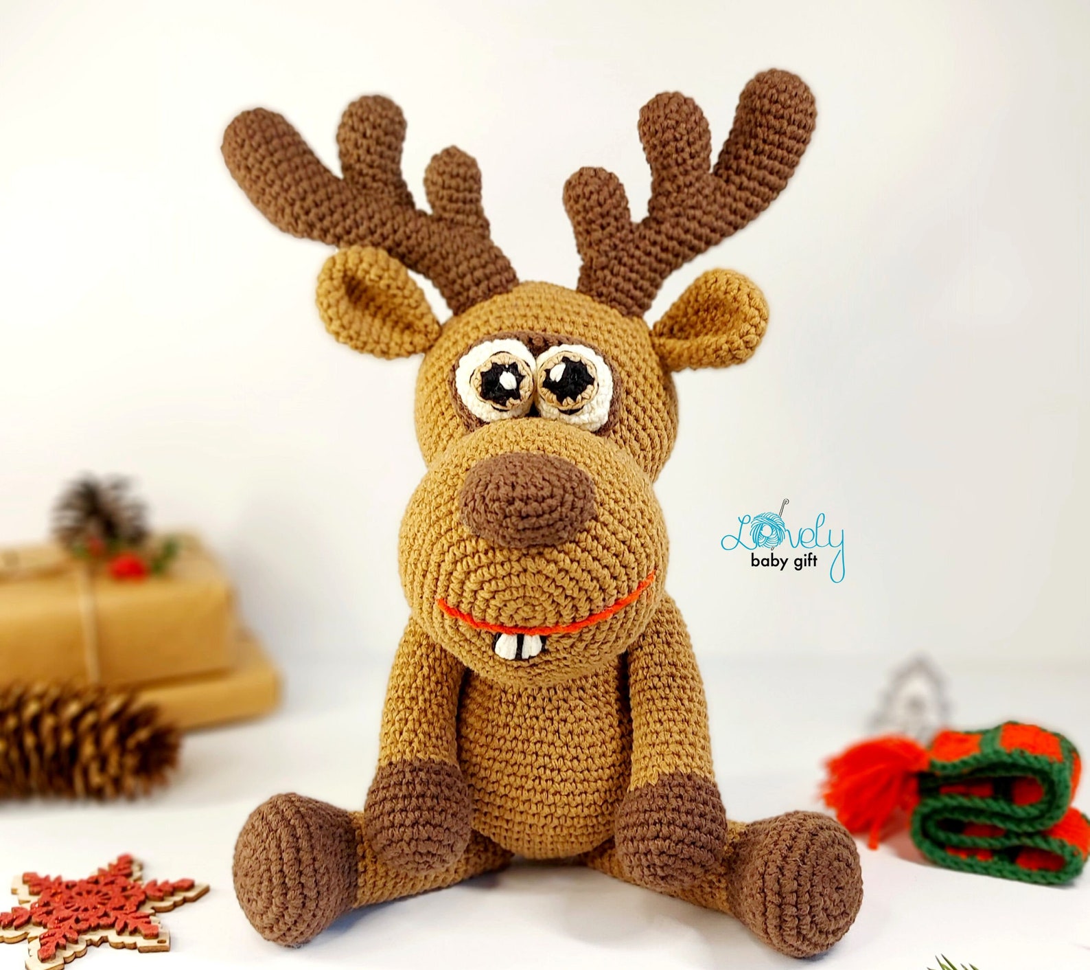 Christmas Crochet Reindeer Pattern, Amigurumi Pattern, Crochet Deer ...