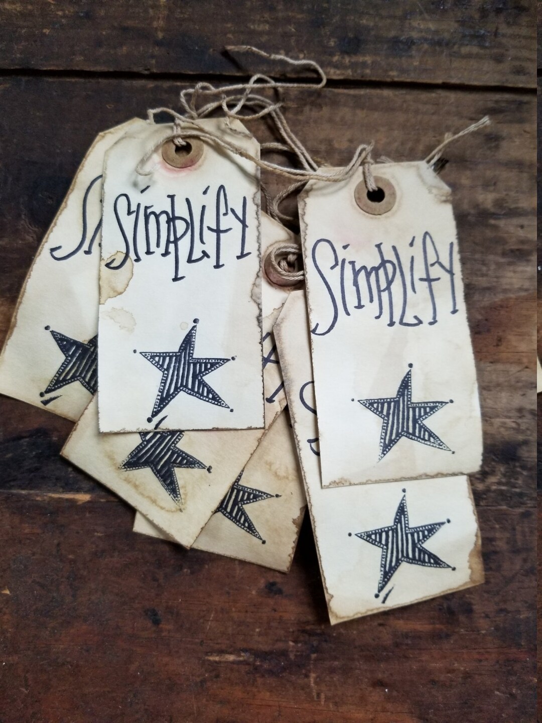 Rustic Barn Star Gift Tags, Pre-strung, Set of 25 - Etsy