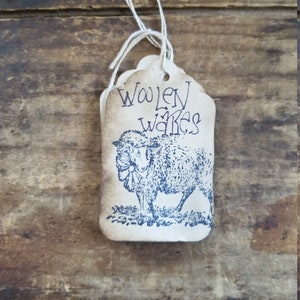 Woolen Wares Rustic Farmhouse Sheep Gift Tags Set of 25 Pre Strung ...