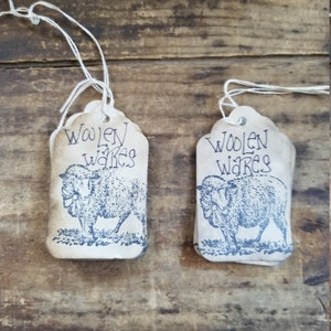 Woolen Wares Rustic Farmhouse Sheep Gift Tags Set of 25 Pre Strung ...
