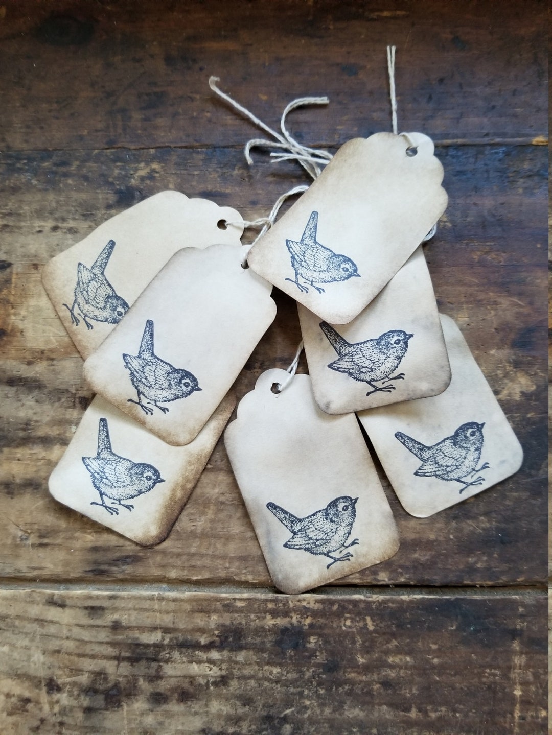 Rustic Bird Gift Tags, Farmhouse Style, Set of 25 - Etsy